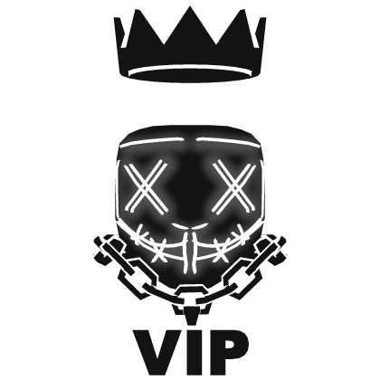 VIP Cartoon White Chain Crown Rave Mask Combo - Roblox