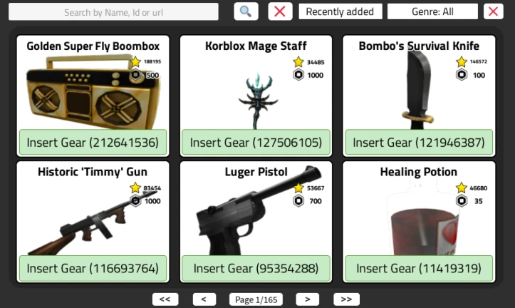 Gear Importer - Import Roblox Gear to StarterPack