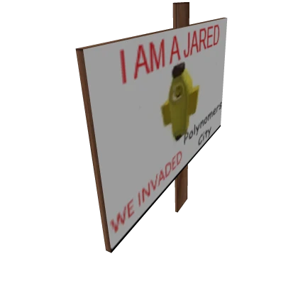 Jared Sign | Roblox Item - Rolimon's