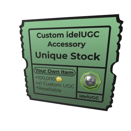 Custom idelUGC Accessory Ticket | Roblox Item - Rolimon's