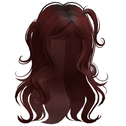 Cute Long Swirl Half Pigtails in Red | Roblox Item - Rolimon's