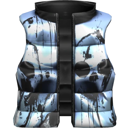 Light Blue Skeleton Leather Puffer Vest 3.0 | Roblox Item - Rolimon's