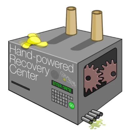 Hand powered recovery center