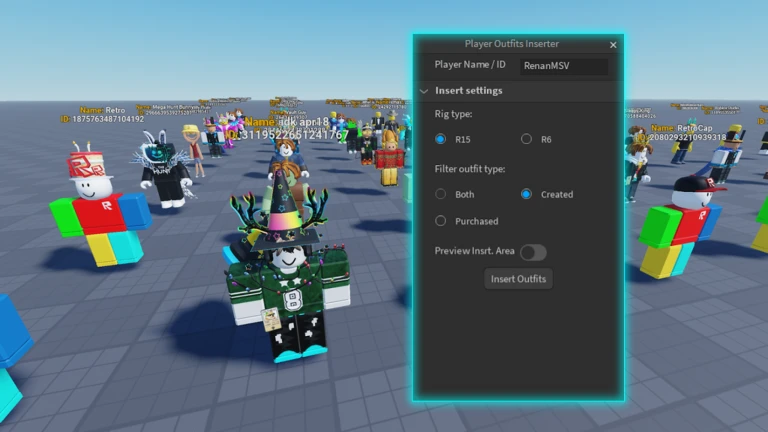 Player Outfits Inserter