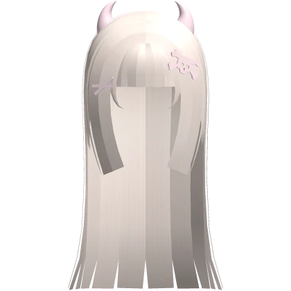 🤍 pretty little imp straight hime hair platinum | Roblox Item - Rolimon's