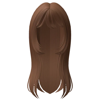 Caramel Brown Straight Princess Hair w Bangs | Roblox Item - Rolimon's