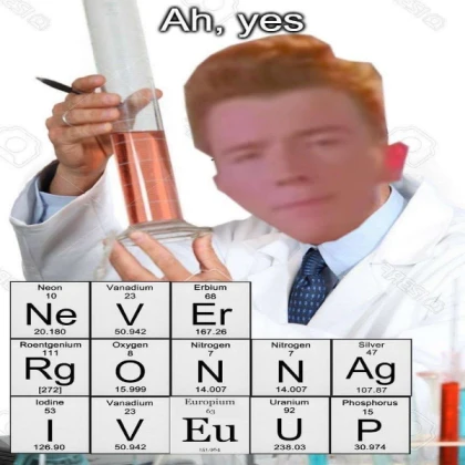 Never gonna give you up using elements