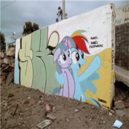 Twilight sparkle and rainbow dash graffiti