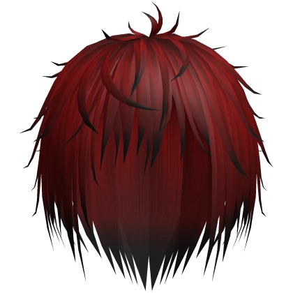 Red Ombre Fluffy Messy Hair | Roblox Item - Rolimon's