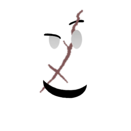 custom scar face w/ white eyes v1