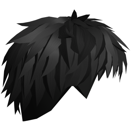 Fringe de cono de anime desordenado (negro) - Roblox
