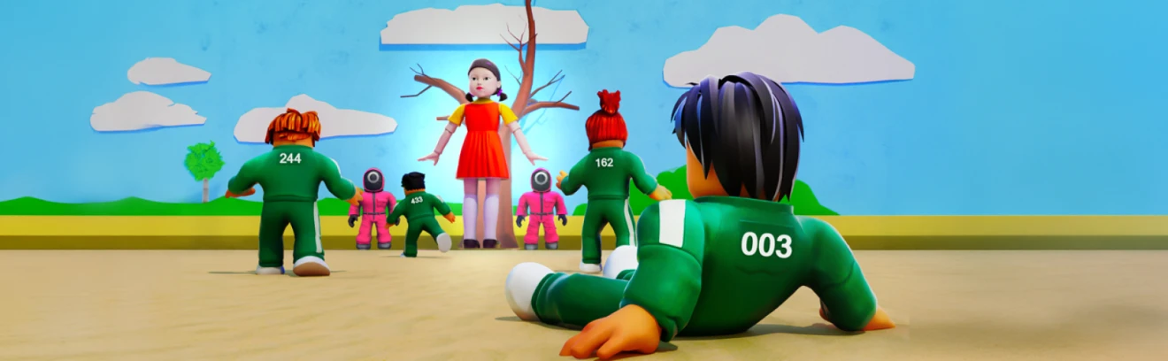 Joue aux jeux officiels de la dernière saison de Squid Game sur Roblox