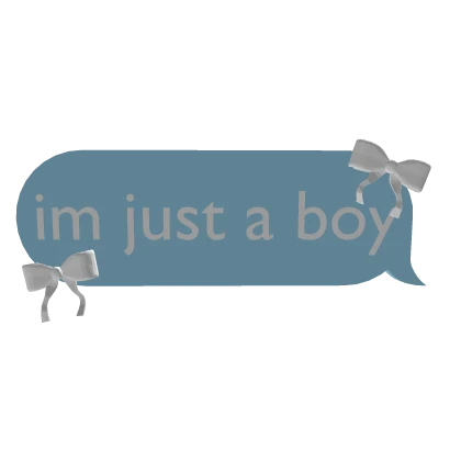im just a boy text | Roblox Item - Rolimon's