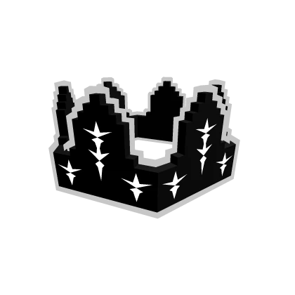 Black Runic 8-bit royal crown addon | Roblox Item - Rolimon's