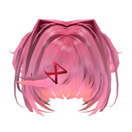 ผมสั้นบ็อบสีชมพู w ผมเปีย - คลับ Natsuki - Roblox