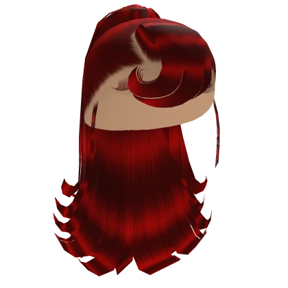 Swoop Bang Fluffy Ponytail In Red | Roblox Item - Rolimon's