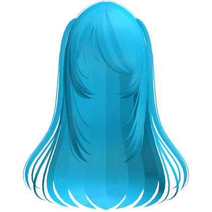 Flowy Long Blue Twin Tails W Bangs | Roblox Item - Rolimon's