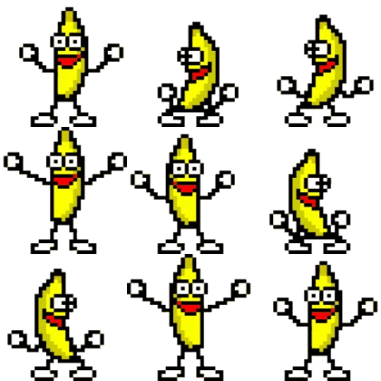 Dancing banana sprite [SPRITESHEET VERSION]