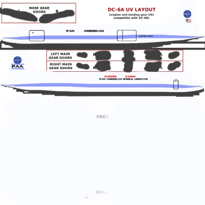 DC-6 cargo "clipper" Pan AM