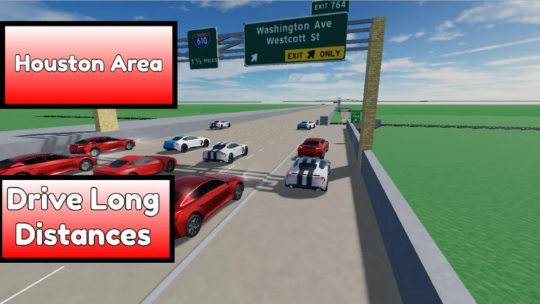 Condução na área de Houston - Roblox