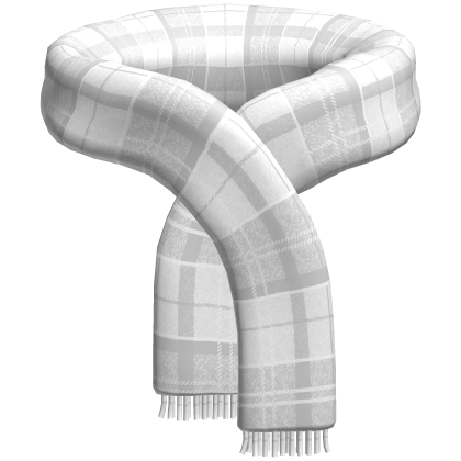 Bufanda a cuadros blanca nieve cómoda a rayas de punto Y2K 3.0 - Roblox