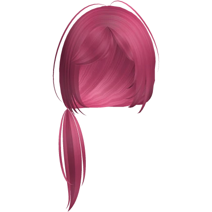 messy cute loose low ponytail in hot pink | Roblox Item - Rolimon's