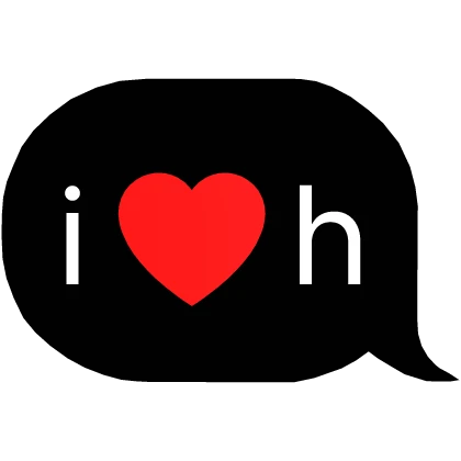 i heart initial h text | Roblox Item - Rolimon's