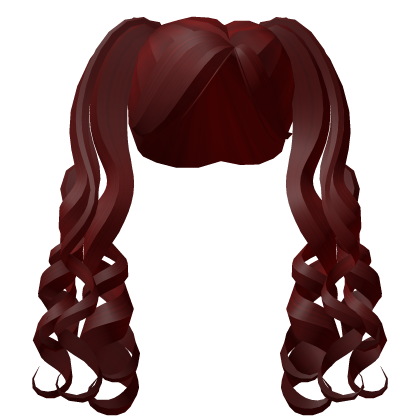 Pigtails Red Aesthetic Curly - Roblox