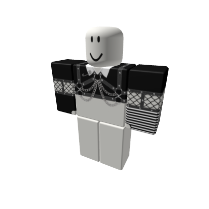 Goth Cyber Vamp Emo Punk black chained top - Roblox