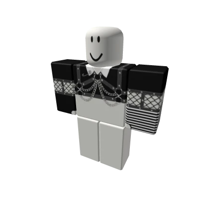 Goth Cyber Vamp Emo Punk black chained top - Roblox