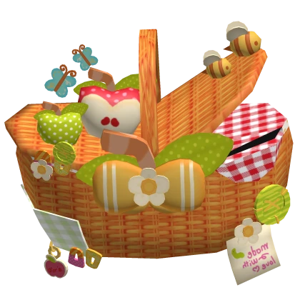 Kawaii Patterned Apple Blossom Basket | Roblox Item - Rolimon's