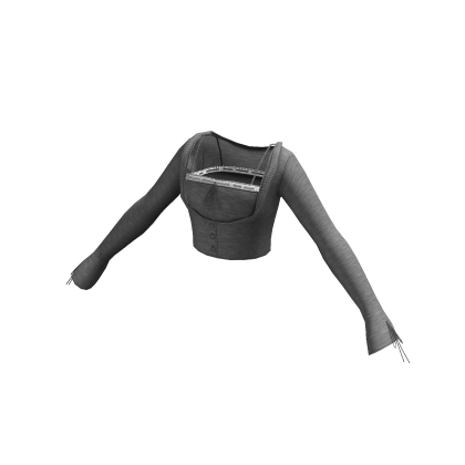 top recortado gris - Roblox
