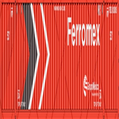 FXE red intermodal container