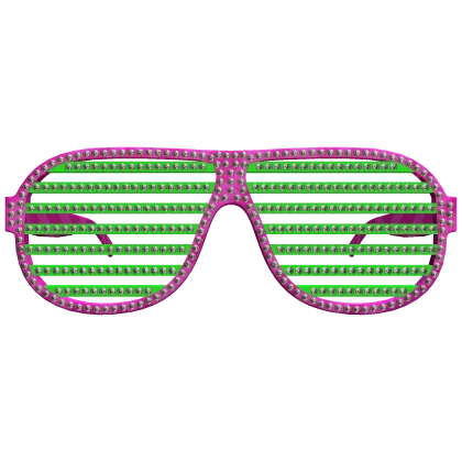 Scene Shutter Glasses Pink Green Studded 2000 Swag | Roblox Item ...