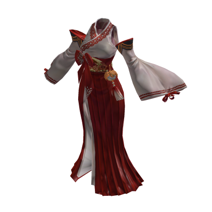 Fantasi Kostum Kimono Perawan Kuil Miko - Ruby - Roblox