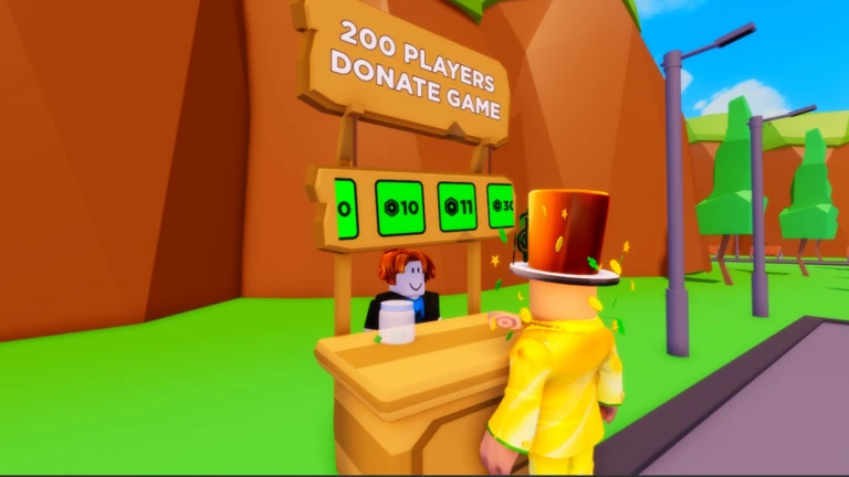 100 Players Donate Game - Roblox