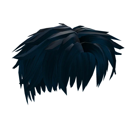 Blue and Black Fluffy Messy Hair | Roblox Item - Rolimon's