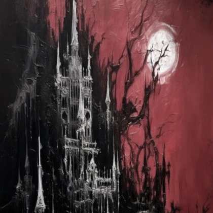 Goth Castle Painting