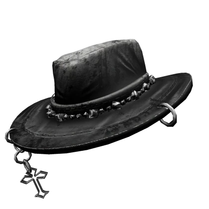 Pierced Brim Gothic Hat /w Cross | Roblox Item - Rolimon's