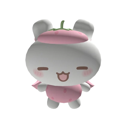 Kawaii pink strawberry bunny backpack | Roblox Item - Rolimon's