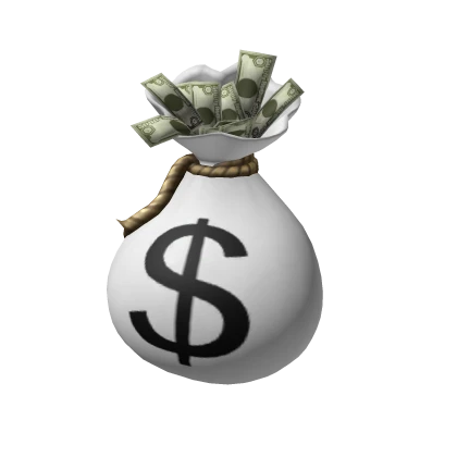 White Robux Coin Sack | Addon | Roblox Item - Rolimon's