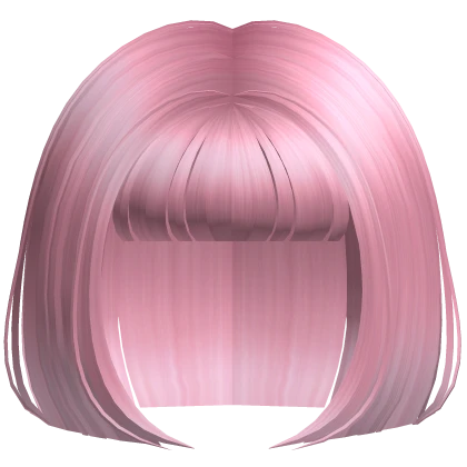 Short Clean Bob with Blunt Bangs (Pink) | Roblox Item - Rolimon's