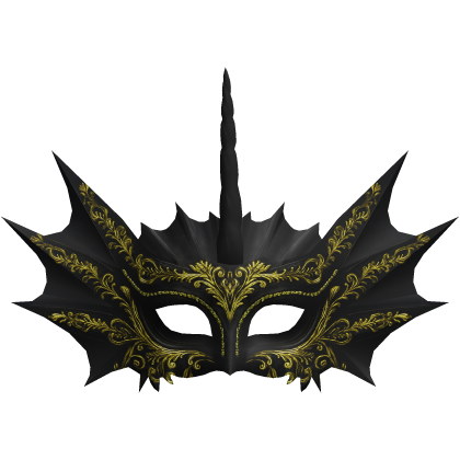 Black Yellow Horned Masquerade Mask - Roblox