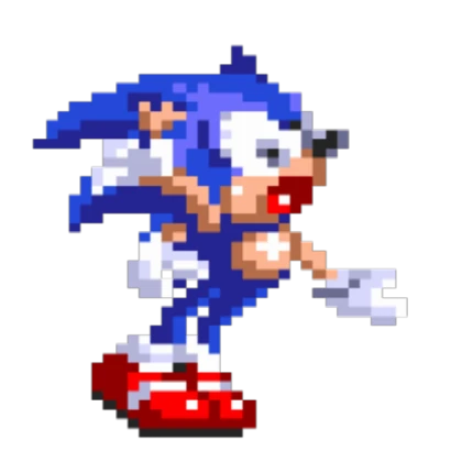 Sonic 3 sprite panicked balancing two