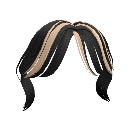Preppy Hollywood Folklore Bangs in Black n Blonde | Roblox Item - Rolimon's