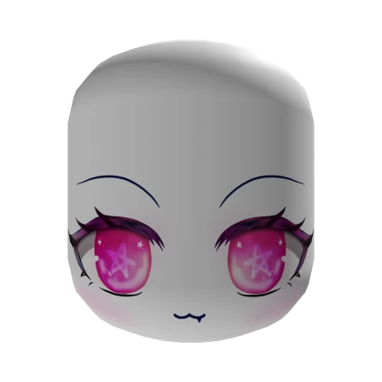 [Free] Pink kawaii starry face | Roblox Item - Rolimon's