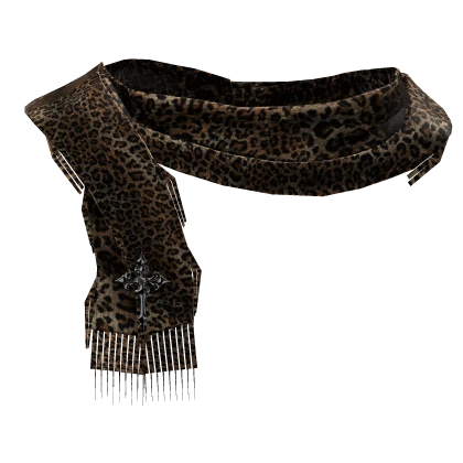 Vintage Emo Neck Scarf (leopard) V2 | Roblox Item - Rolimon's