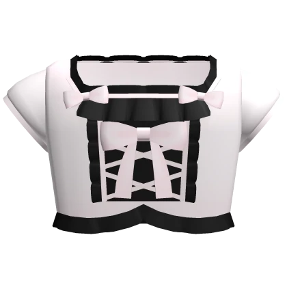 cutie ruffle maid kitty top pink and black | Roblox Item - Rolimon's