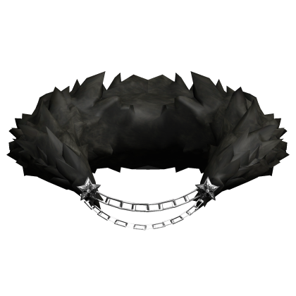 Collar de piel con cuello negro V2 con cadenas - Roblox