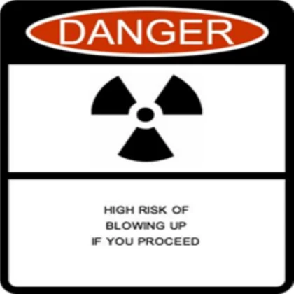 Explosives Warning sign